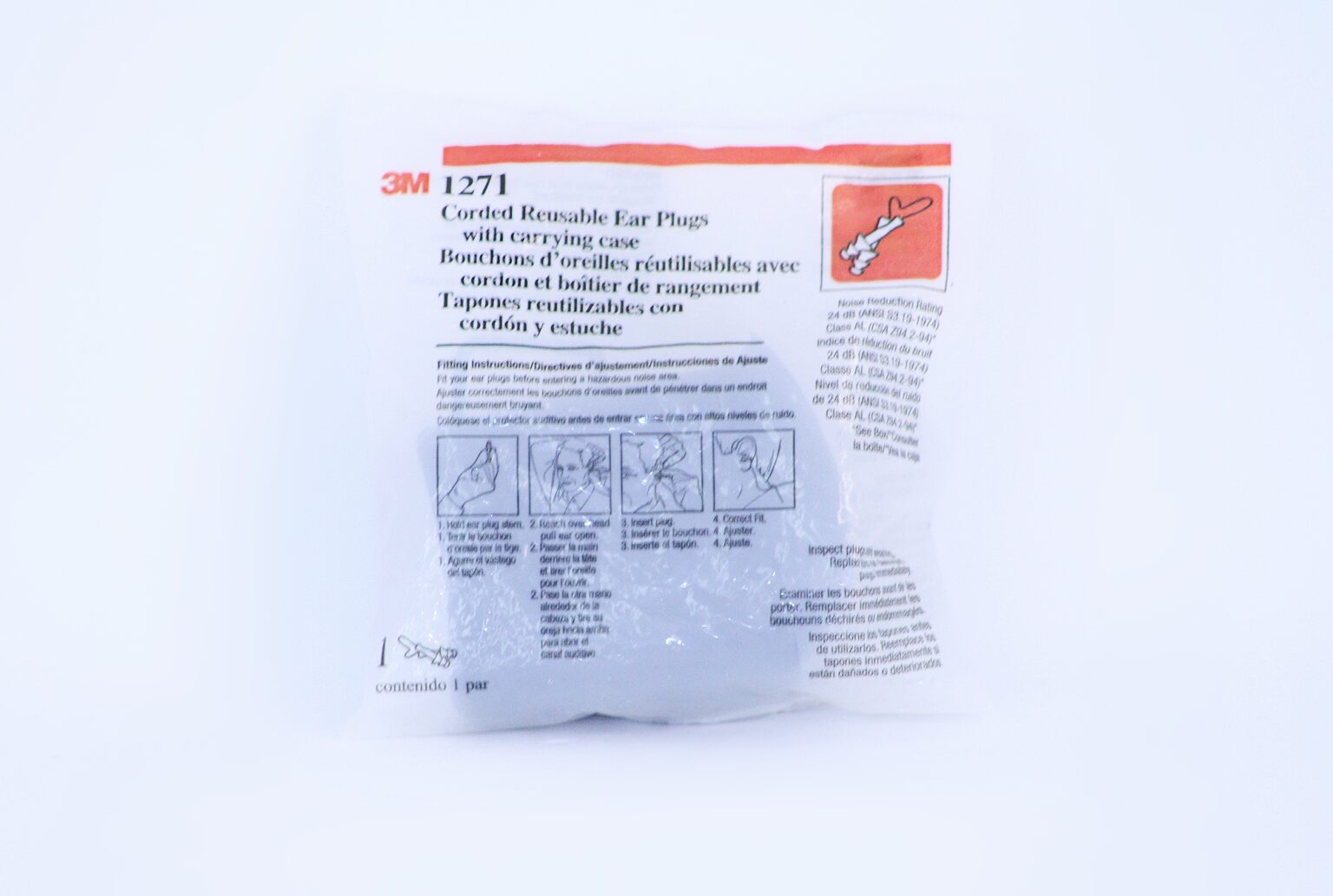 3M Corded Reusable Ear Plugs with Carrying Case – Minex Products