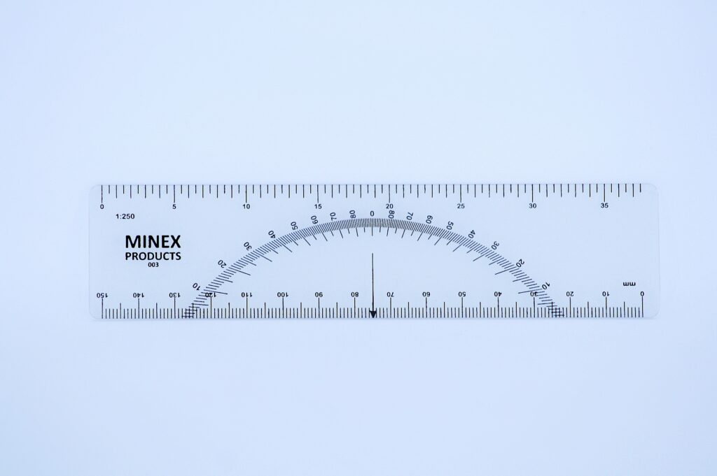 Minex Products Metric Protractor Ruler No. 003 – Scale 1:250 – Minex ...